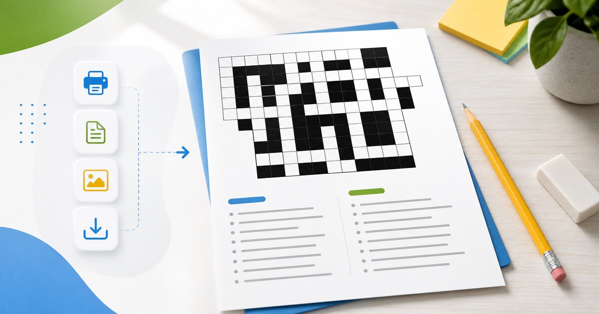 Free Crossword Puzzle Maker - Online Generator & PDF